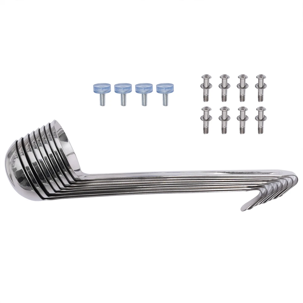 Expandable Stainless Steel Spice Rack Organizer with Pans Ladles Lids ...