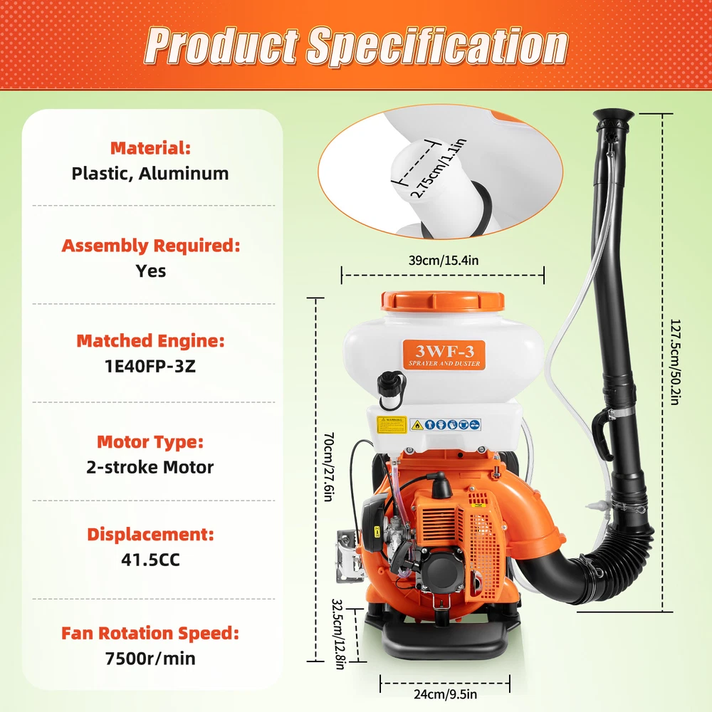 Backpack Fogger Sprayer Blower Agricultural Gas Mosquito Blower ...