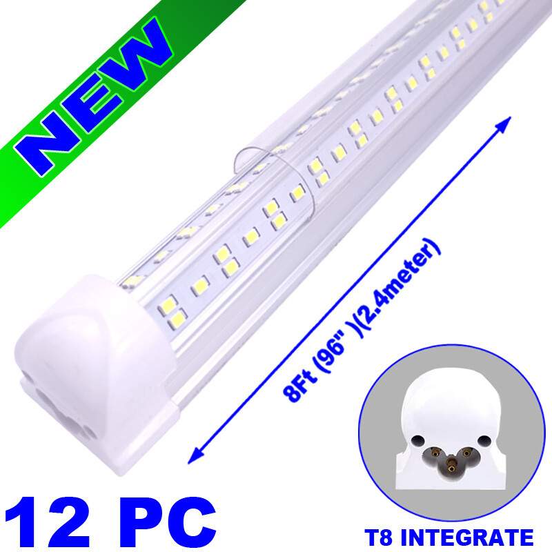 8ft LED Shop Light Fixture -144W 18000LM, 6500K Integrated Tube Light ...