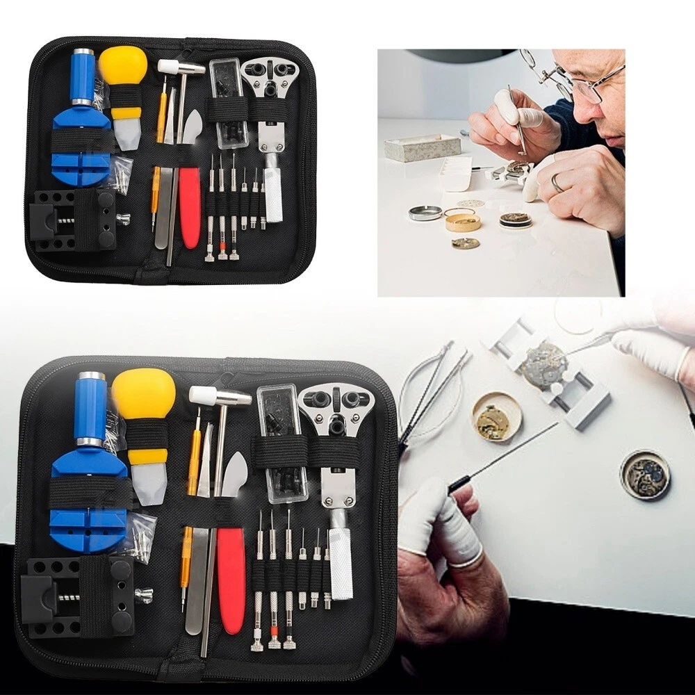 147 pcs Watch Repair Kit Watchmaker Back Case Remover Opener Link Pin ...
