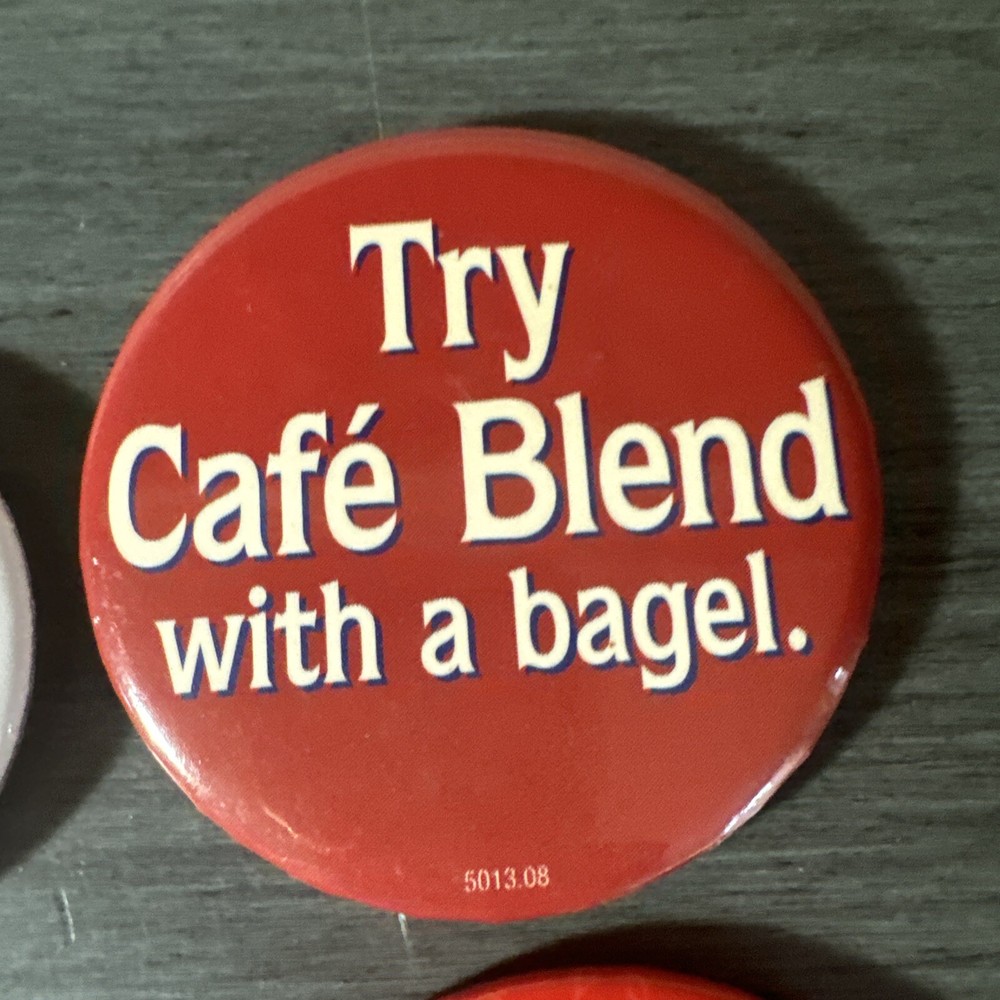 Vintage 5 Dunkin Donuts Employee Pins Retro Collectible Set