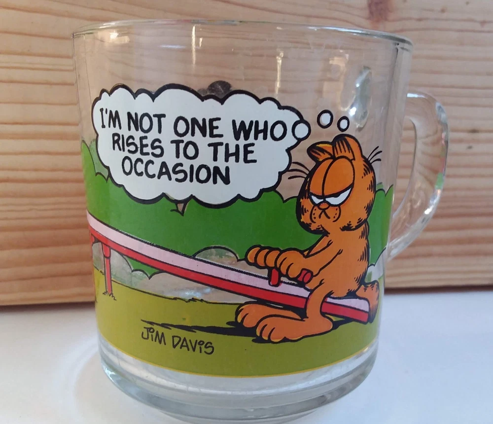 SELECT any/all 1980's McDonald's GARFIELD Characters Glass Cups Mugs ...