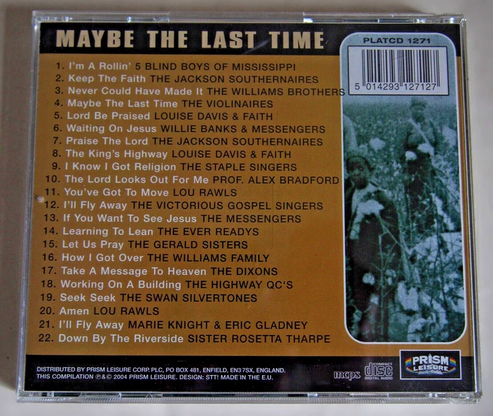 MAYBE THE LAST TIME / GREAT GOSPEL / 22 TRACK COMPILATION / UK POST FREE