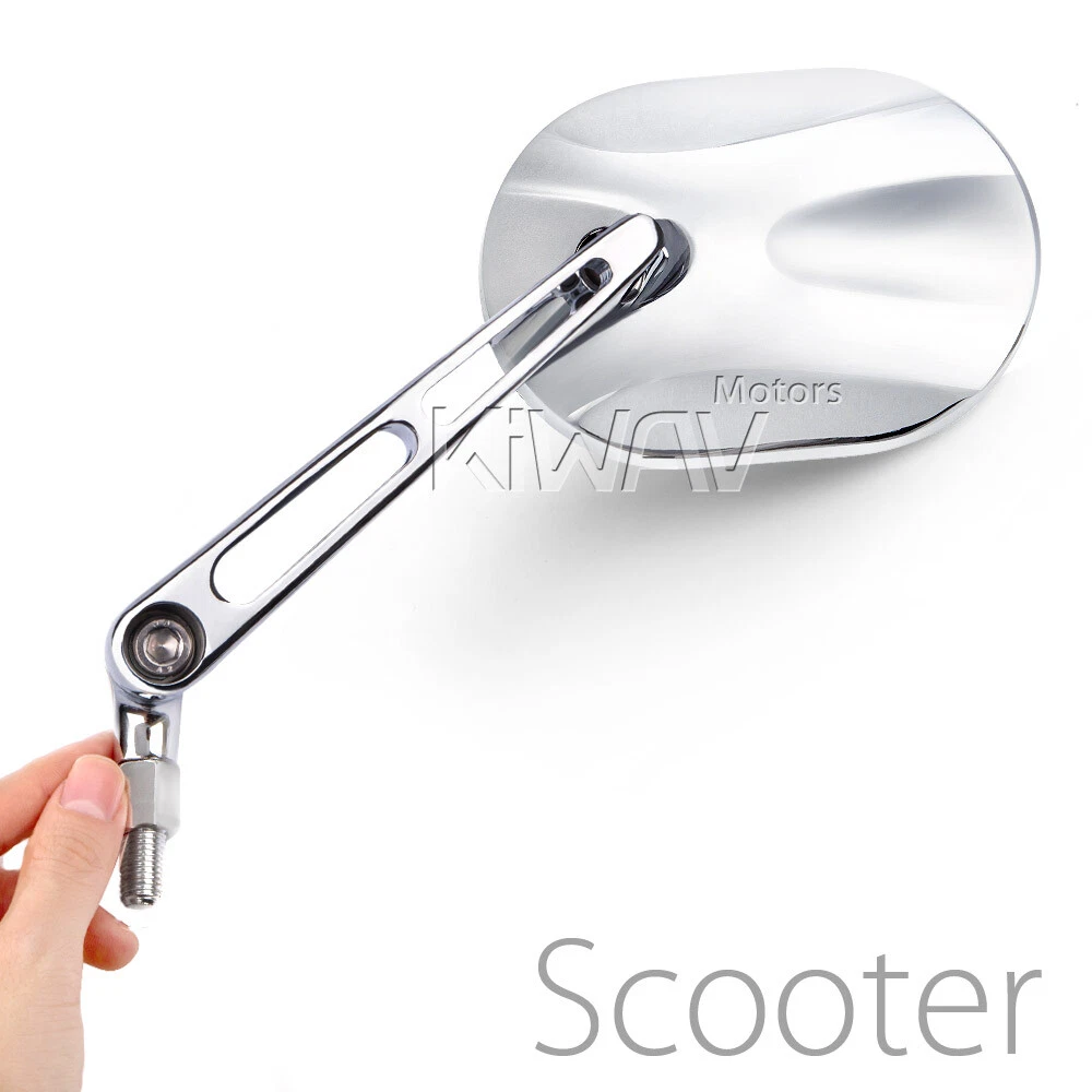 mirrors STARK chrome square CNC aluminum 8mm 1.25pitch fits GY6 SUNL ...