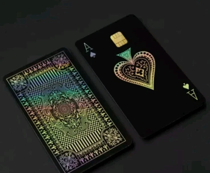 Holographic Ace of Spades Credit/ Debit Card Sticker Skin 2pk PVC Front ...