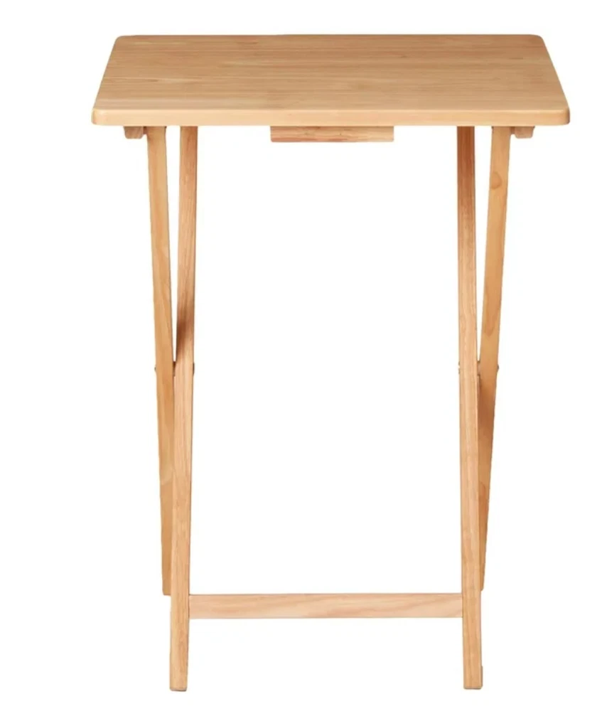 Mainstays Indoor Single Folding TV Tray Table Natural L 19 x W 15 x H ...