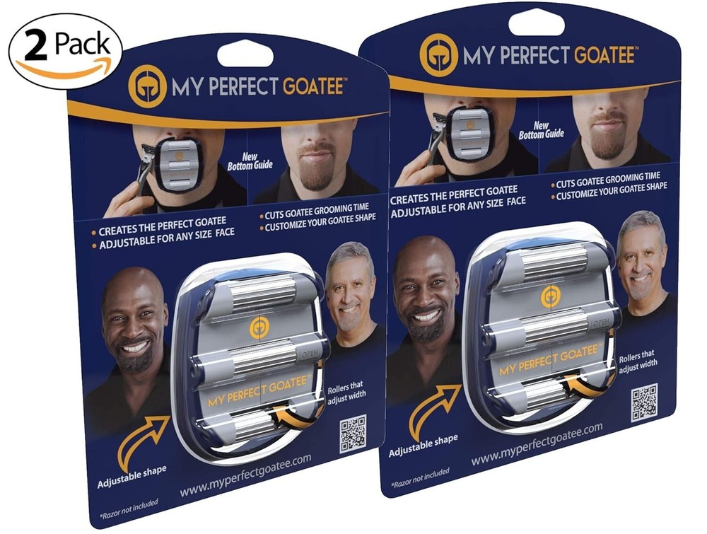 Men's Goatee Shaving Template: Precision Shaping Tool, 2-Pack for Easy ...