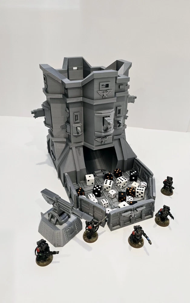 3d Printed 40K Inspired Fortress Proxy Dice Tower. Perfect for 40K or ...