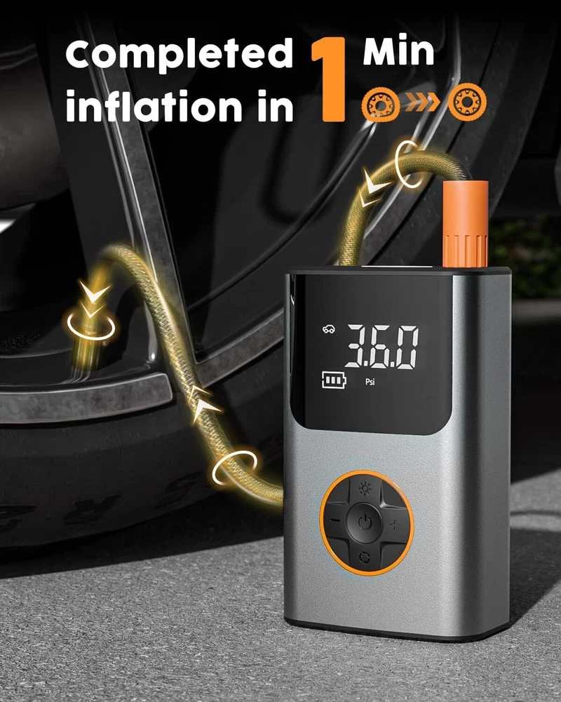 Tire Inflator Portable Air Compressor, 150 PSI Fast Inflation & Cordless