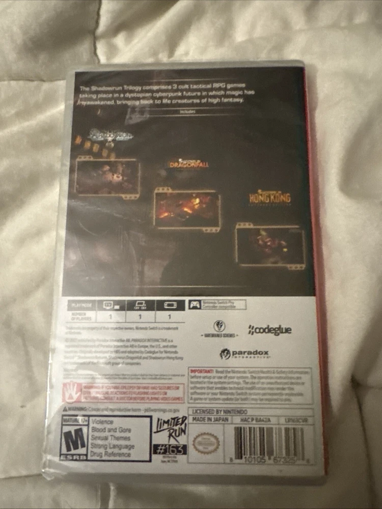 Shadowrun Trilogy (Limited Run Games) (Nintendo Switch) COMPLETE & TESTED