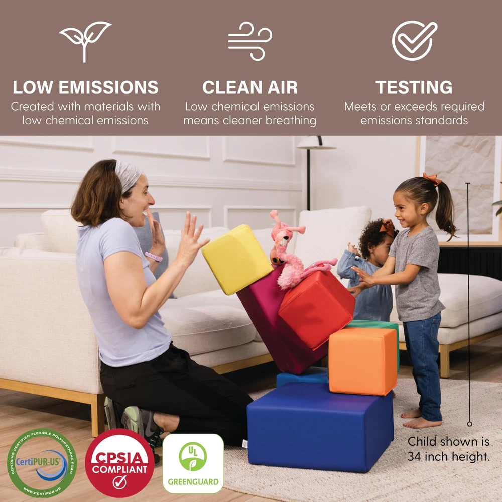 FDP SoftScape Stack-and-Play Building Block Set, Soft Foam Indoor ...