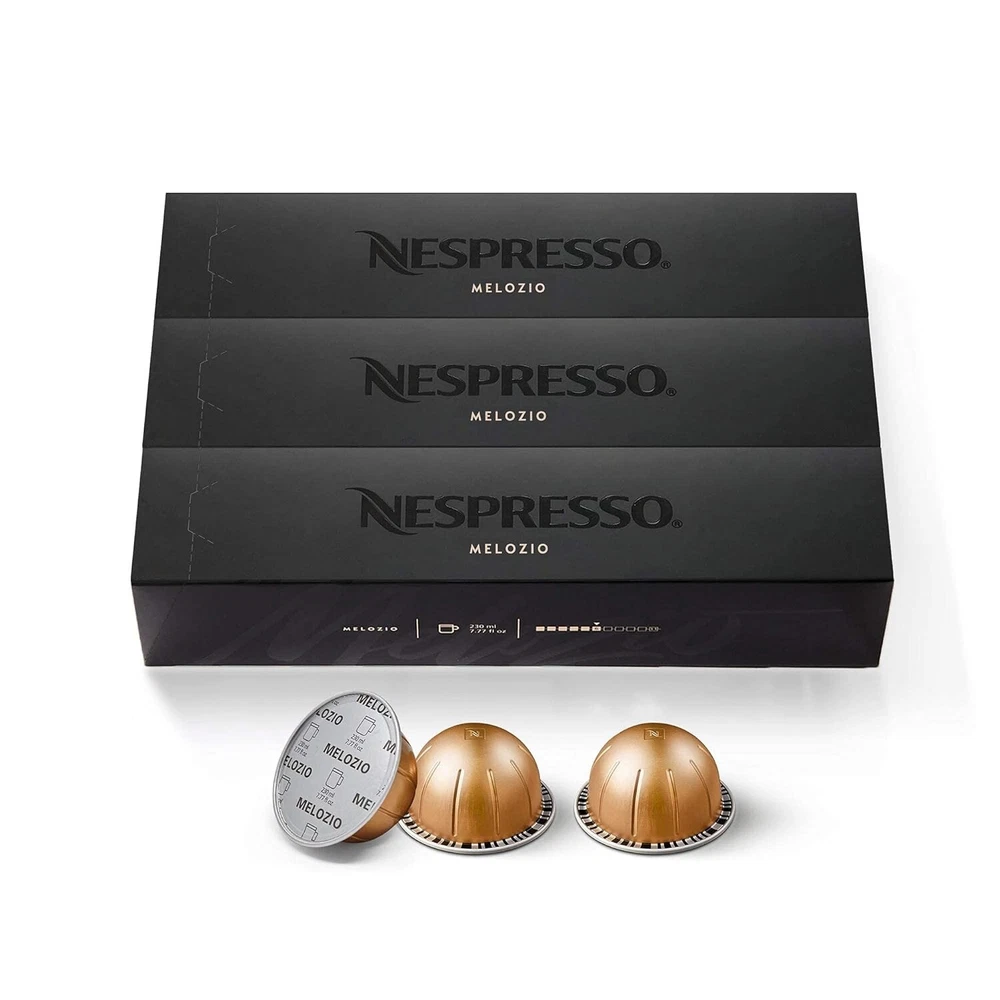 Nespresso Capsules Vertuo, Melozio, Medium Roast Coffee, 30-Count ...