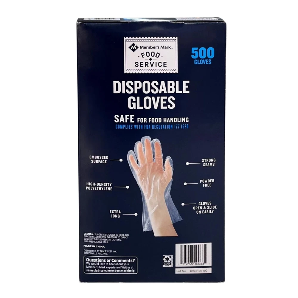 Members Mark Disposable Food Gloves (2,000 Count)