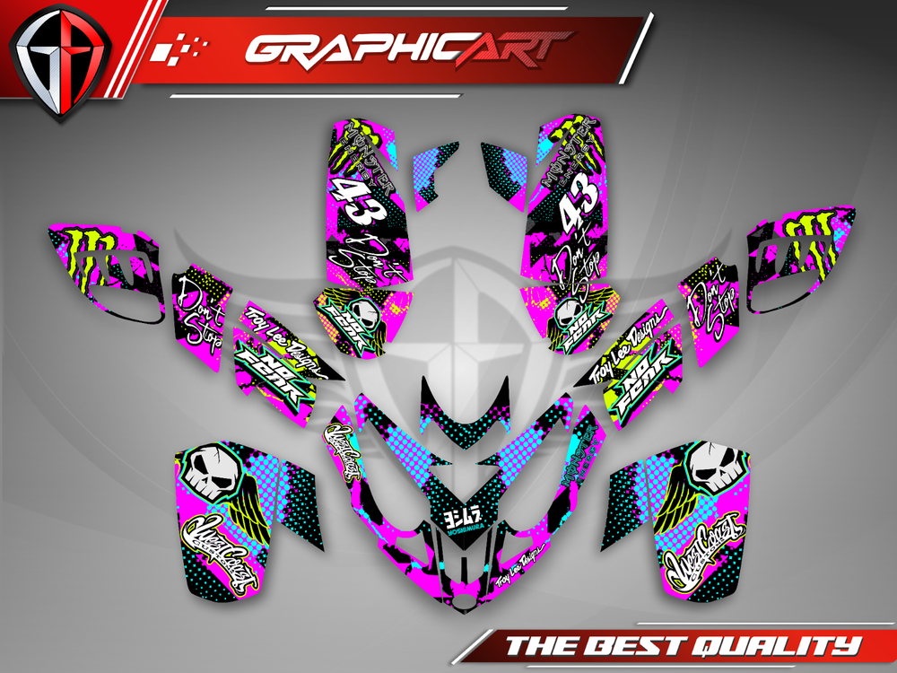 Polaris Predator 500 Full Graphics Kit for All Model Years