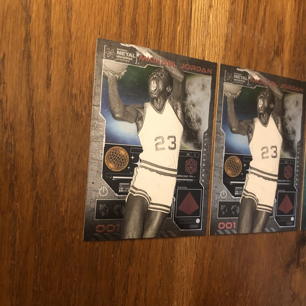michael jordan Lot Of 3 2023 Metal Universe Champions 2 Base + 1 Aqua ...