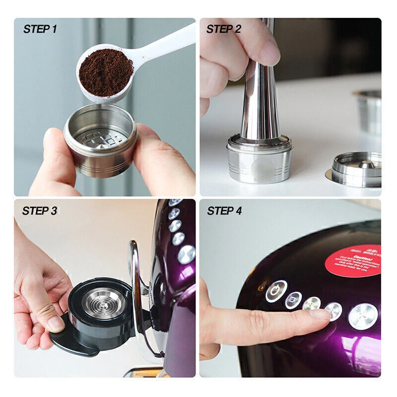Stainless Steel Refillable Reusable Coffee Capsule Pod For TCHIBO Cafissimo