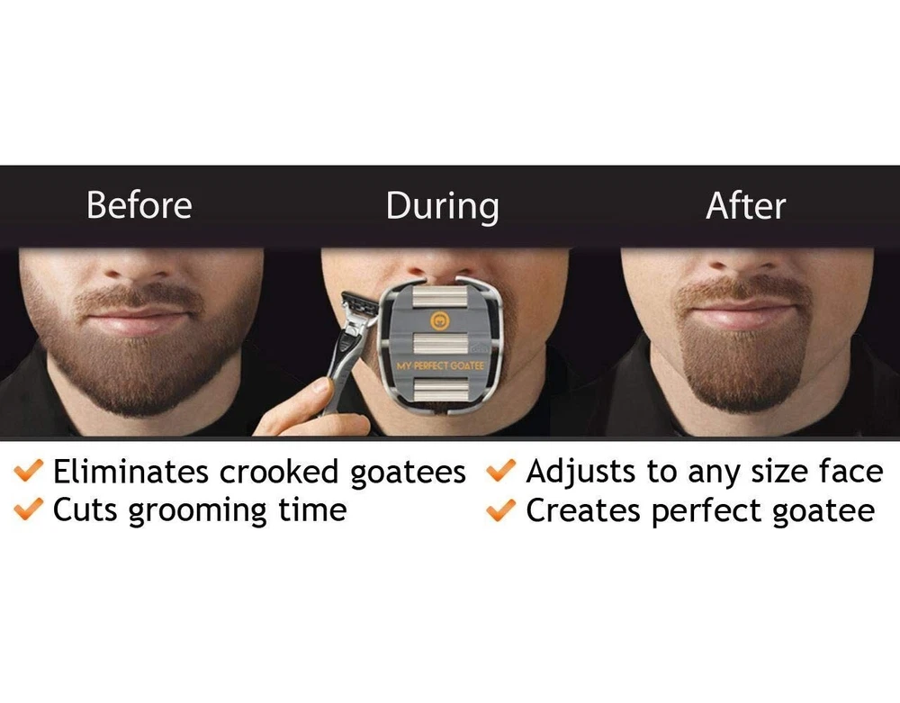 Men's Goatee Shaving Template: Precision Shaping Tool, 2-Pack for Easy ...
