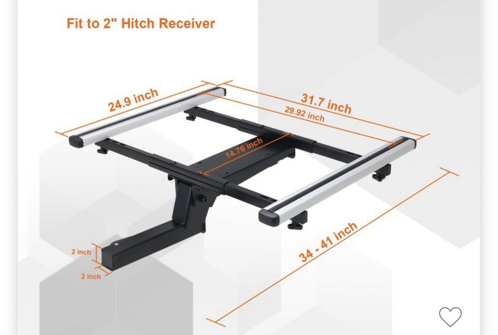 TOOENJOY 200LB Folding Hitch Cargo Carrier Platform for SUV Car Camping