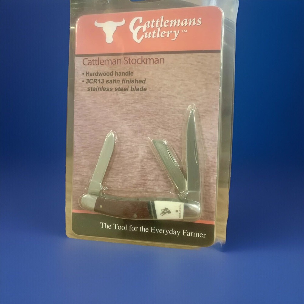 Cattleman's Cutlery Stockman Brown Stainless Steel Folding Pocket Knife ...