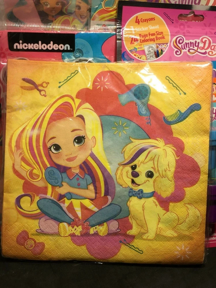 "Sunny Day" Birthday Party Supplies, Self Inking Stamps, Tablecovers ...