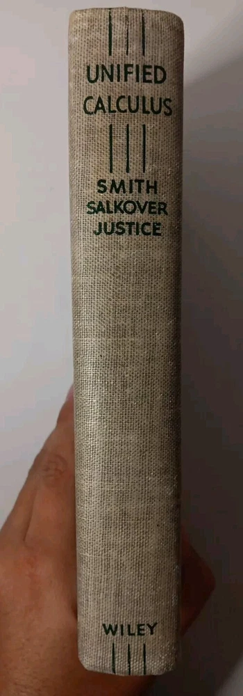 Unified Calculus Book (1951, Hardcover Wiley) Rare, HTF, Math ...