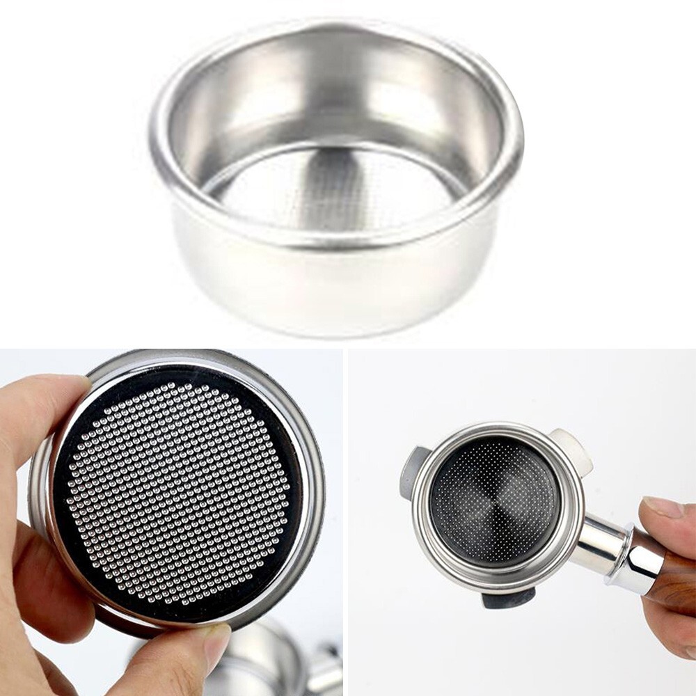 54mm Silver Reusable Double Wall Filter Basket for Coffee Machine 2020