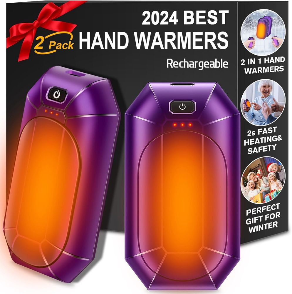 2 Pack AI Hand Warmer Rechargeable, Portable Electric Hand Warmers ...