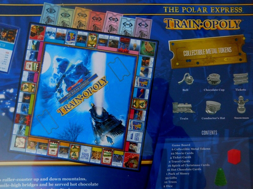 Polar Express Train-Opoly Collector's Edition Monopoly Board Game