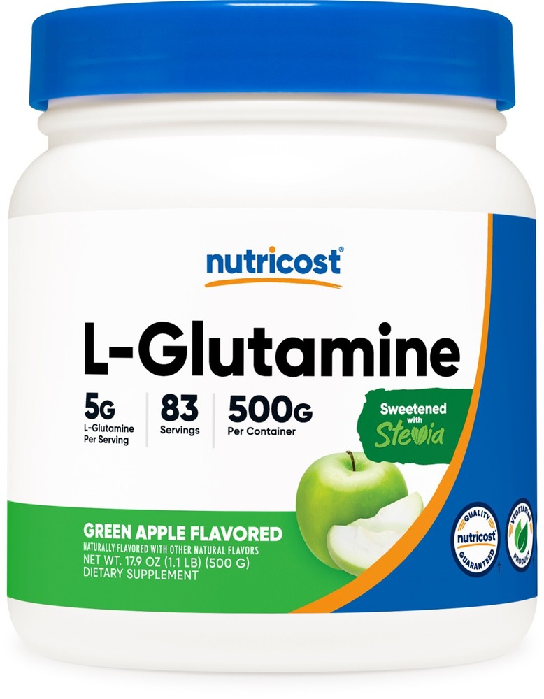 Nutricost L-Glutamine Powder Supplement (Green Apple) (82 Servings ...