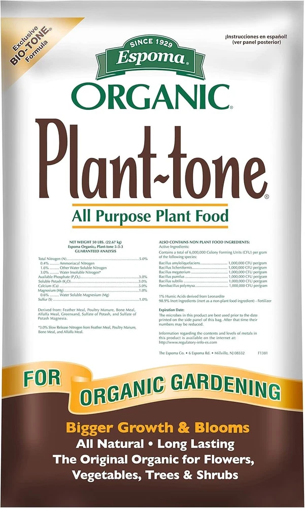 Esboma Organic Plant tone 5-3-3 Natural organic universal plant food ...