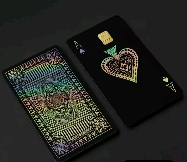 Holographic Ace of Spades Credit/ Debit Card Sticker Skin 2pk PVC Front ...