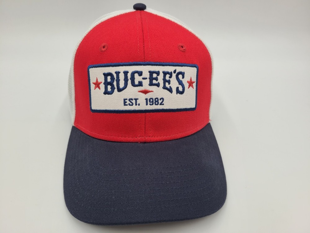 Buc-ees Gas Station Est 1982 Mesh Flex Fitted (Seems M-L) Hat Cap Red ...