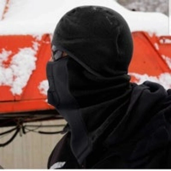 Winter Full Face Mask Ski Mask Ninja Style Hat Balaclava Black Men's ...