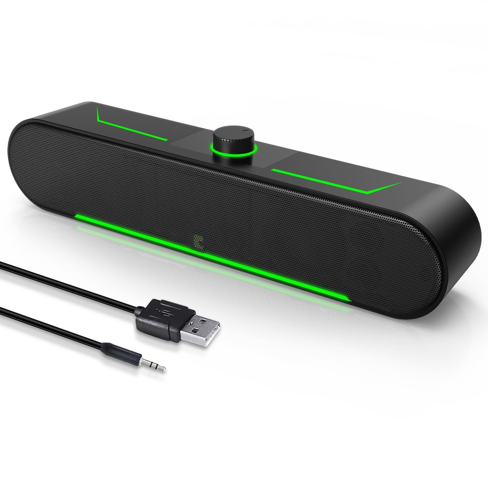 Computer Speakers for Desktop PC Laptop - Wired USB-Powered Sound bar ...